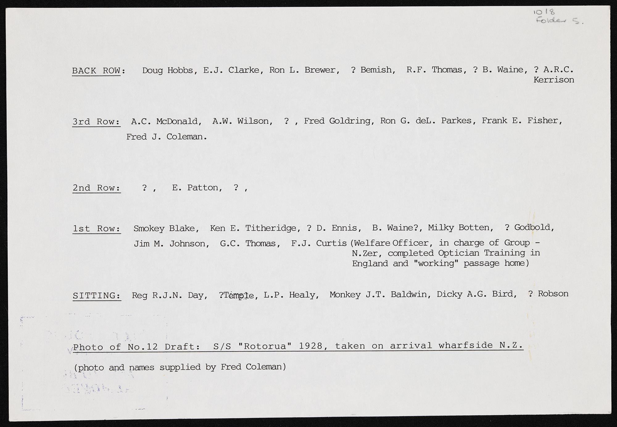 Boys Draft 12 – 1928 - Flock House - 100 Years